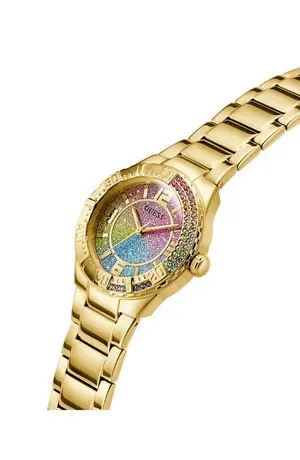 Guess Rainbow Ombré Crystal Bracelet Watch