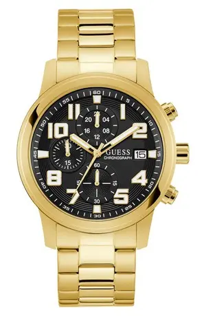 Guess Atticus Tone Chronograph Bracelet Watch - Gold