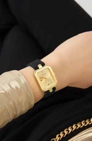 Guess Isla Tank Silicone Strap Watch