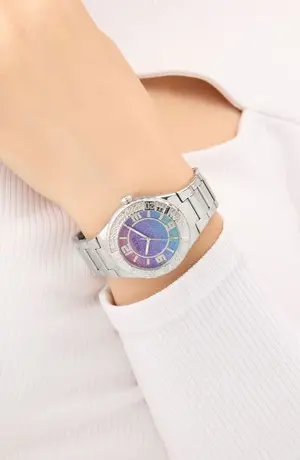 Guess Sangria Ombré Crystal Bracelet Watch