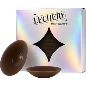 LECHERY® Edgestick Circle Adhesive-free Center Reusable Silicone Nipple Covers - Espresso