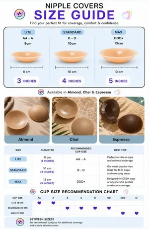 LECHERY® Edgestick Circle Adhesive-free Center Reusable Silicone Nipple Covers - Espresso
