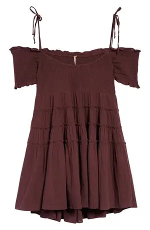 Free People Happy With You Cold Shoulder Minidress