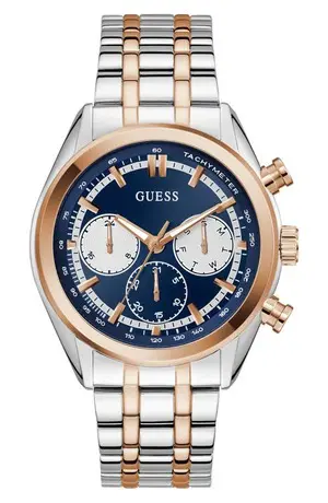 Guess Dawson Chronograph Stainless Steel Bracelet Watch - 2-tone