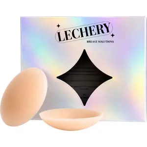 LECHERY® Skingrip Circle Reusable Silicone Breast Petals Nipple Covers - Almond
