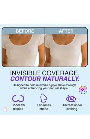 LECHERY® Skingrip Circle Reusable Silicone Breast Petals Nipple Covers - Almond