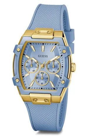Guess Multifunction Tonneau Silicone Strap Watch