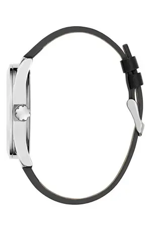 Guess Grayson Leather Strap Watch