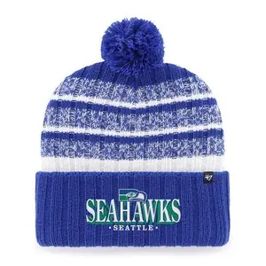 '47 Seattle Seahawks Region Cuffed Knit Hat With Pom - Royal