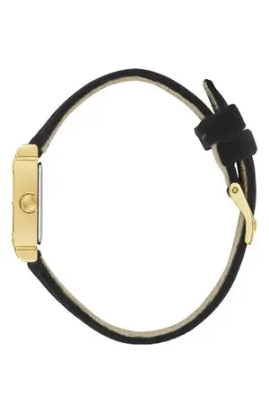 Guess Taylor Square Leather Strap Watch
