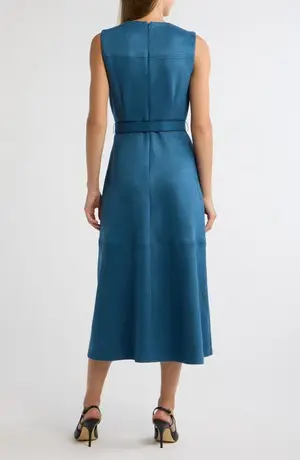 Anne Klein Belted Sleeveless Midi Dress