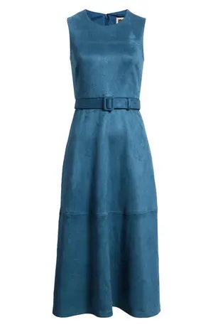 Anne Klein Belted Sleeveless Midi Dress