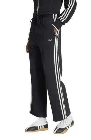 ADIDAS ORIGINALS Firebird Wide Leg Track Pants - Black/cloud White