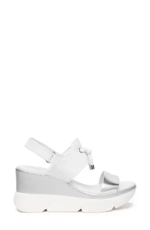 NEROGIARDINI Sporty Wedge Sandals With Drawstring Detail