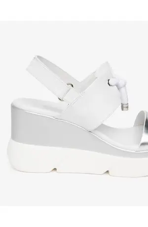 NEROGIARDINI Sporty Wedge Sandals With Drawstring Detail