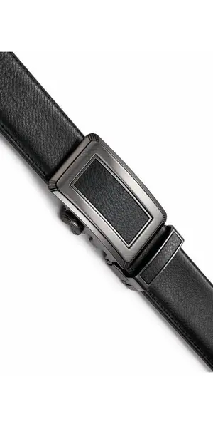 MIO MARINO Soft-flex Genuine Leather Ratchet Belt With Brushed Metal Automatic Buckle - Regent