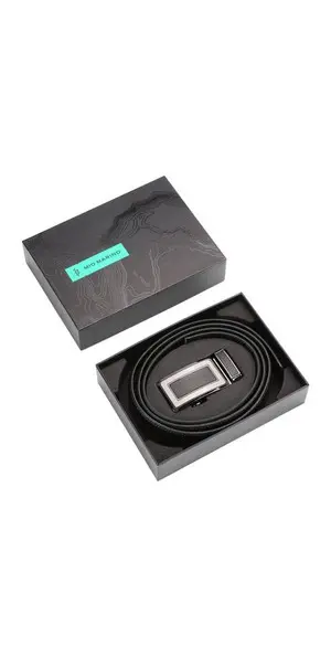 MIO MARINO Soft-flex Genuine Leather Ratchet Belt With Brushed Metal Automatic Buckle - Regent