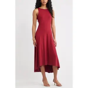 OPEN EDIT High-low Sleeveless Midi Dress Red Rumba