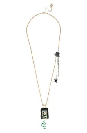Betsey Johnson Poison Bottle Pendant Necklace