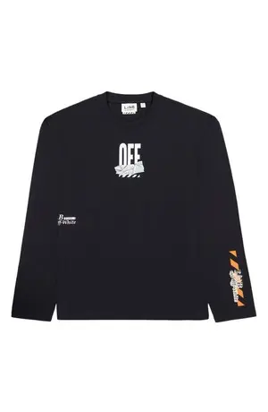 L/AB OFF-WHITE Off Active Tape Appliqué Long Sleeve Graphic T-shirt
