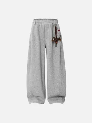 AELFRIC EDEN Baggy Sweatpants With Dachshund Charm