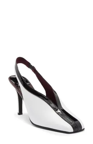 Jeffrey Campbell Two-tone Leather Slingback Pumps
