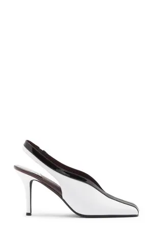 Jeffrey Campbell Two-tone Leather Slingback Pumps