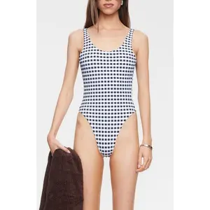 Lioness Kenny Gingham One-piece Swimsuit - Noir Check
