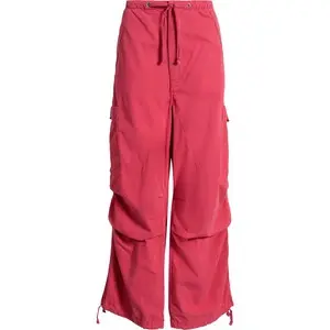 JADED LONDON Cotton Parachute Pants - Red