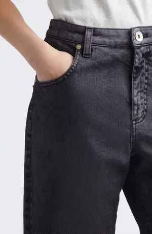 Eleventy High Waist Wide Leg Jeans