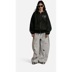 AELFRIC EDEN Boxy Spider Cherry Hoodie - Black