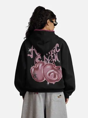 AELFRIC EDEN Boxy Spider Cherry Hoodie