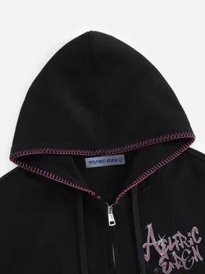 AELFRIC EDEN Boxy Spider Cherry Hoodie
