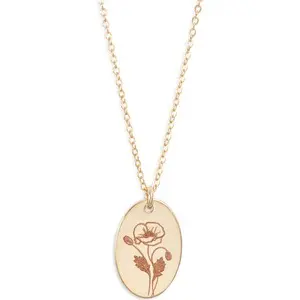 SET & STONES Louise Birth Flower Necklace - Gold/august