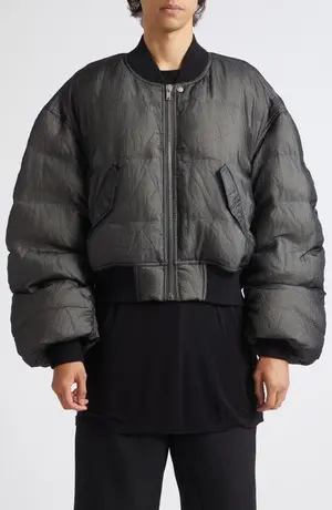 Rick Owens Padded Bomber Jacket - Black