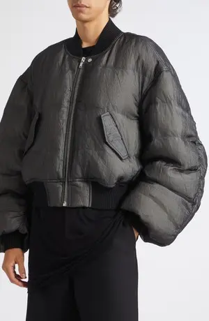 Rick Owens Padded Bomber Jacket - Black