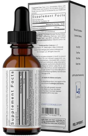 CODEAGE Nanofoodliquid Liposomal Glutathione