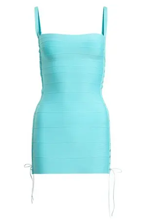 JADED LONDON Square Neck Ribbed Mini Dress