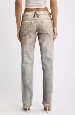JADED LONDON Rider Low Rise Wide Leg Jeans