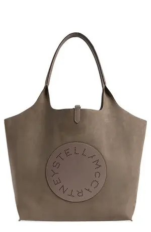 Stella McCartney Logo Reversible Tote With Pouch - Moss