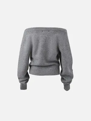 AELFRIC EDEN Aelfri Eden Off-the-shoulder Zip-up Cardigan