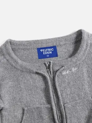 AELFRIC EDEN Aelfri Eden Off-the-shoulder Zip-up Cardigan