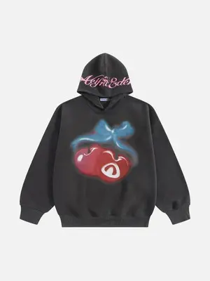 AELFRIC EDEN Oversized Cherry Graphic Hoodie