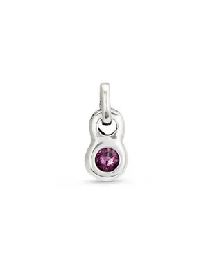 UNODE50 Charm With Pink Crystal - Silver
