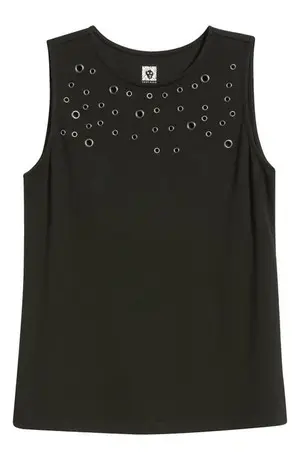 Anne Klein Grommeted Shell - Anne Black