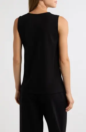 Anne Klein Sleeveless Grommet Shell