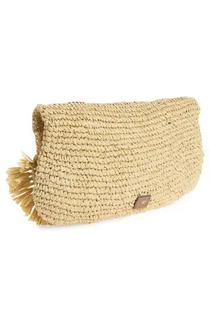 ANYA HINDMARCH Oversize Bow Raffia Clutch