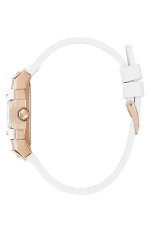 Guess Phoenix Tonneau Multifunction Watch With Silicone Strap