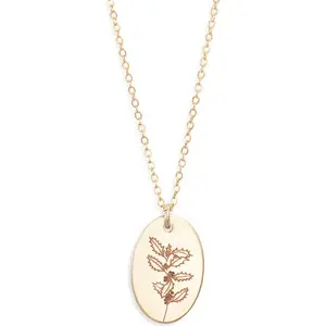 SET & STONES Louise Birth Flower Necklace - Gold/december