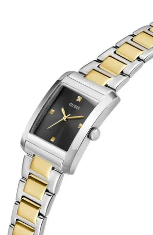 Guess Bonnie Diamond Two-tone Bracelet Tank Watch